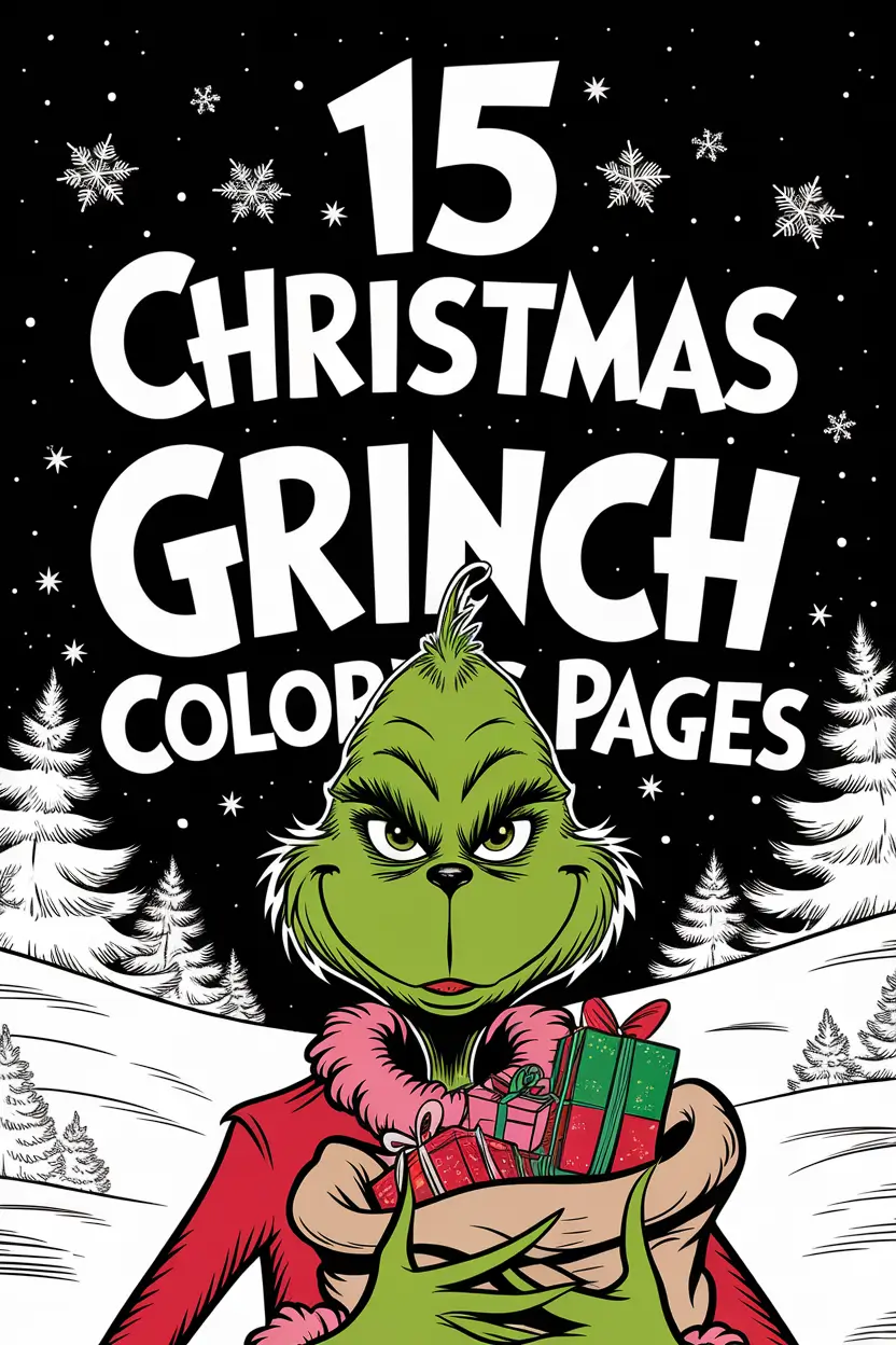 15 Christmas Grinch Coloring Pages