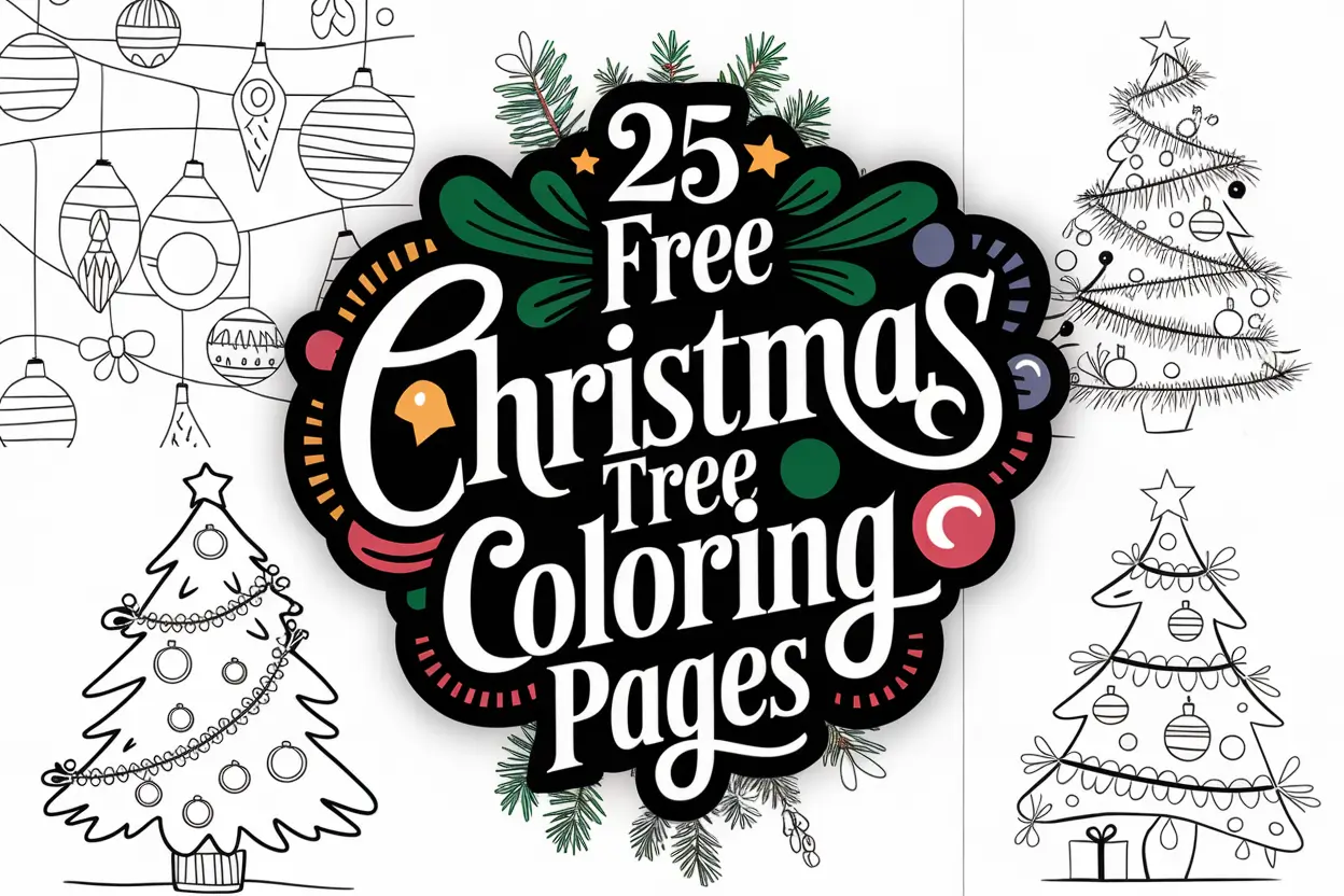 20 Christmas Tree Coloring Pages