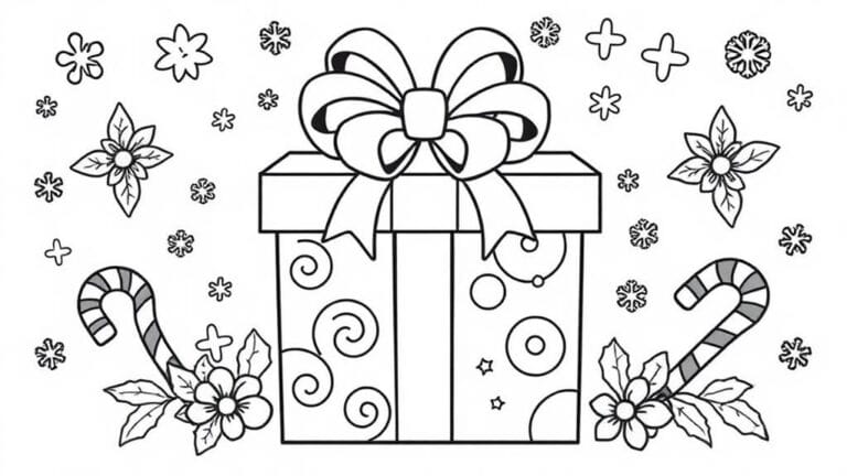 25 Christmas Themed Coloring Pages For Kids
