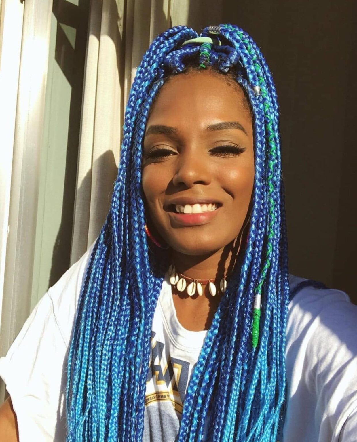 19+ Stunning Blue Braids For Black Women To Rock With Confidence