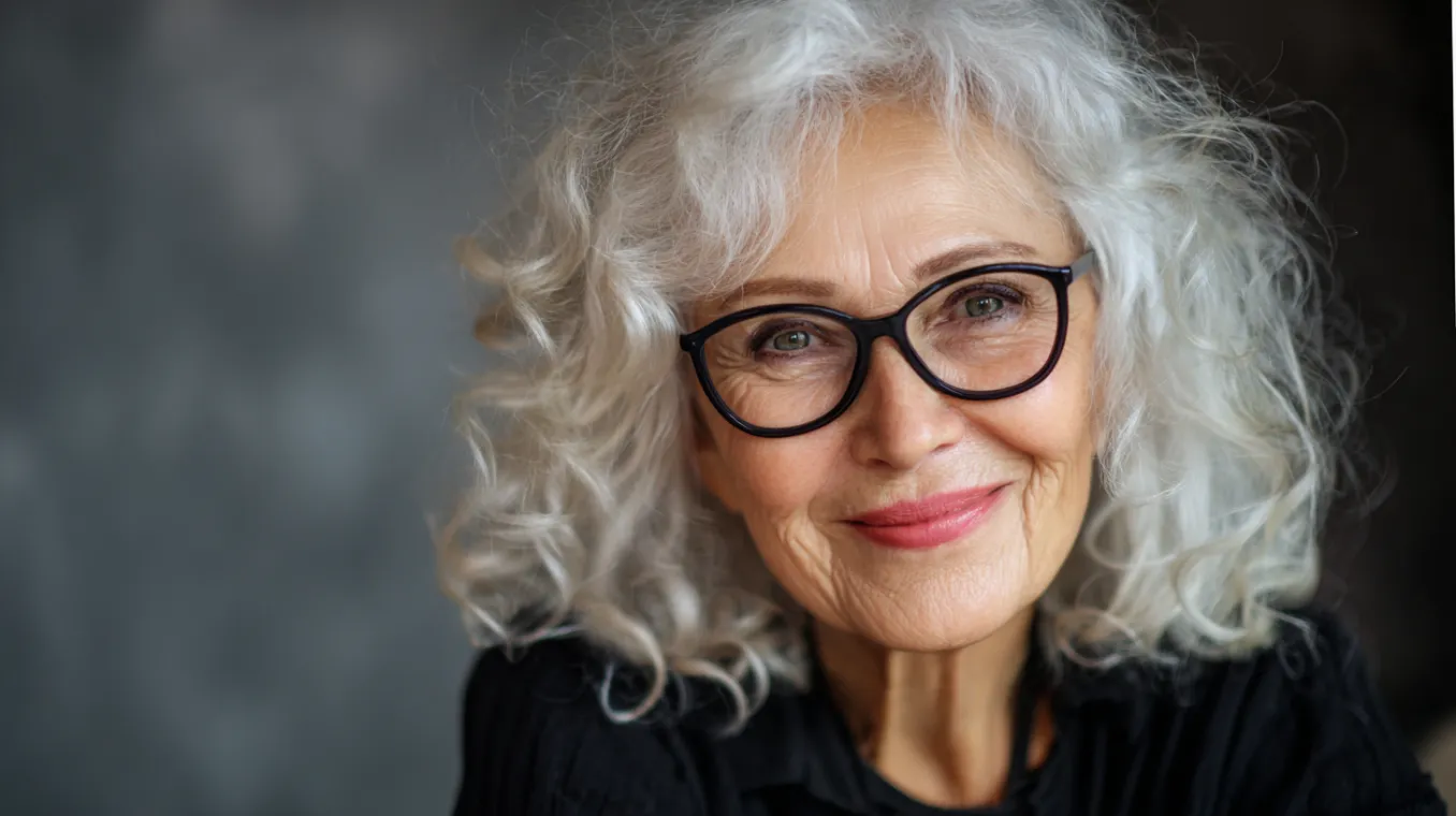 15+ Soft And Feminine Medium Styles For Women Over 60 With Glasses That ...