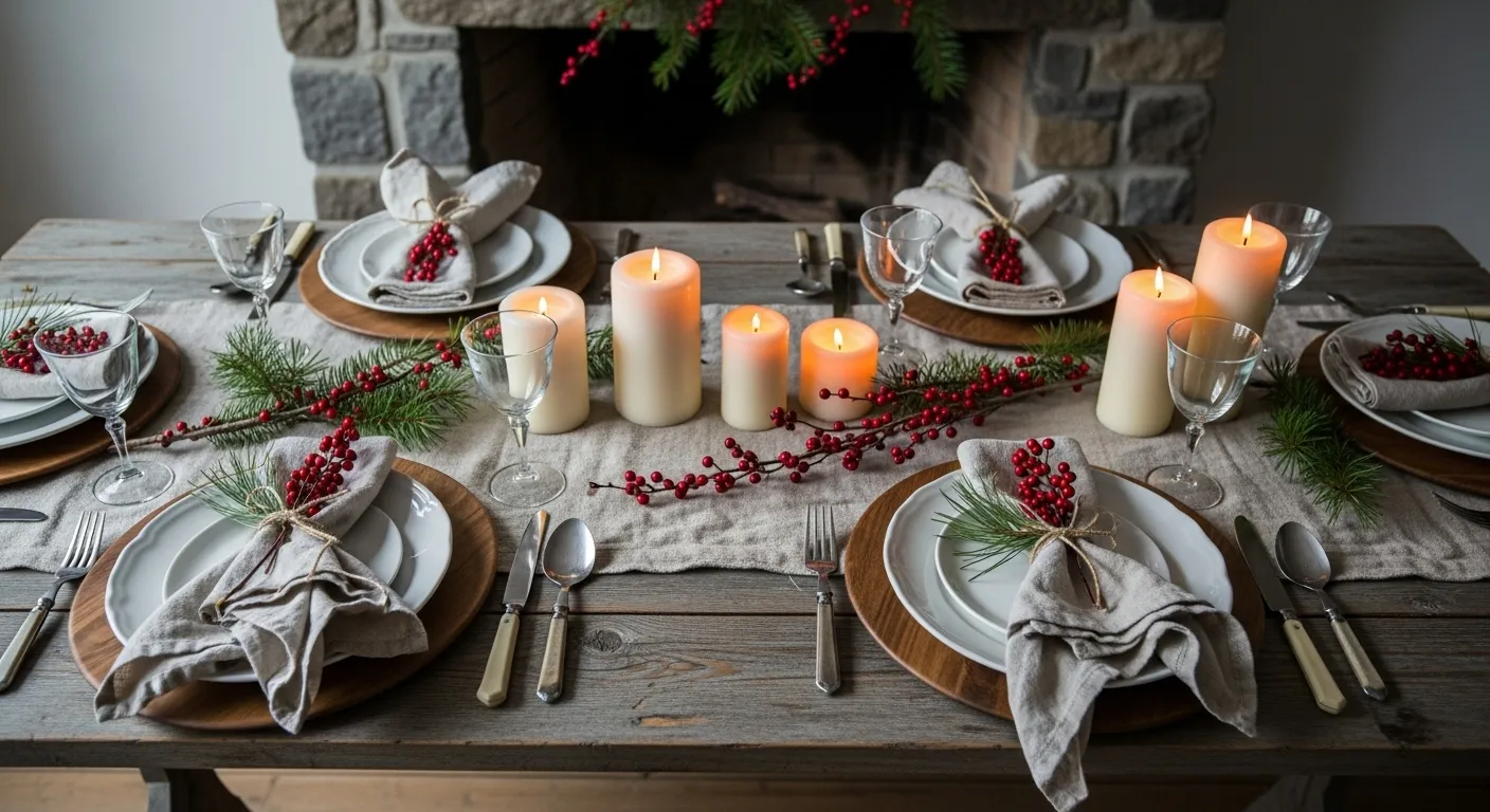 17 Rustic Christmas Table Settings That Add Farmhouse Warmth To Your ...