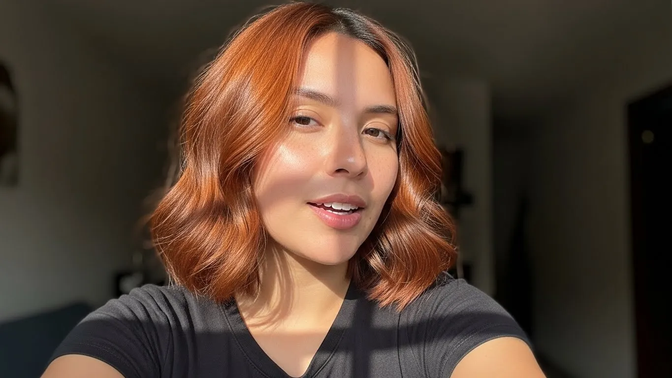 25 Fiery Layered Bob Hairstyles In Copper For Warm Shine